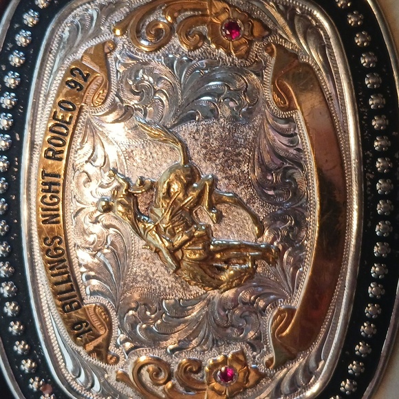 Montana Silversmiths | Accessories | Vtg Rodeo Trophy Buckle 992 ...